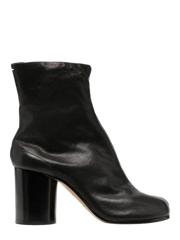 MAISON MARGIELA Leather Tabi Ankle Boots - Black