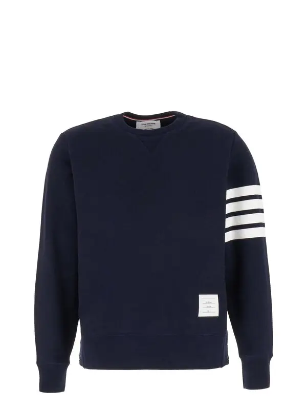 Thom Browne Crewneck Sweatshirt With Striped Sleeves - Multicolor