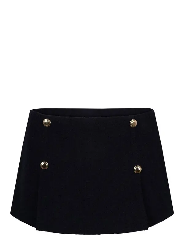 Miu Miu Tweed Miniskirt - Blue