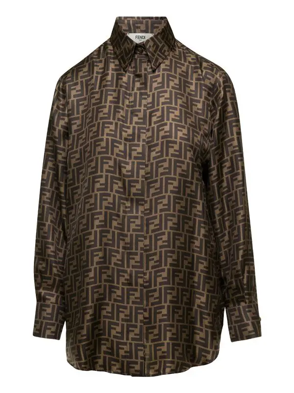 Fendi Silk Ff Motif Shirt - Multicolor