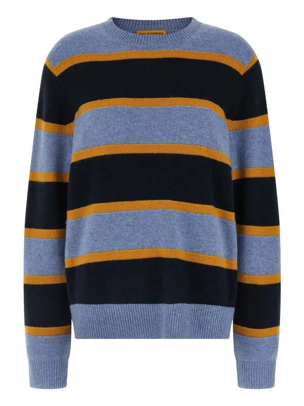 Guest In Residence Striped Crew Neck Cashmere Sweater - Multicolor