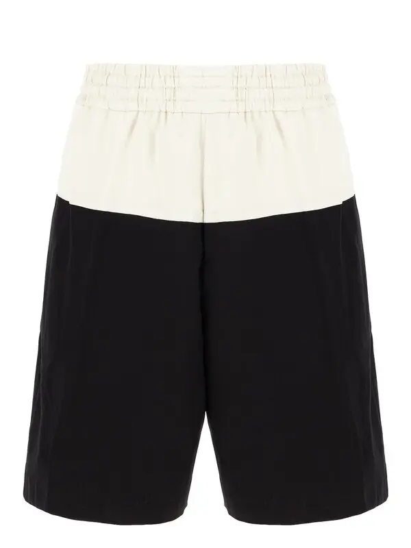 Dries Van Noten Color-blocked Relaxed Fit Shorts - Multicolor