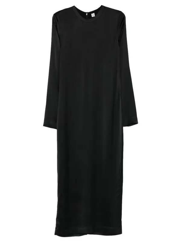 TOTEME Satin Long Sleeve Dress - Multicolor