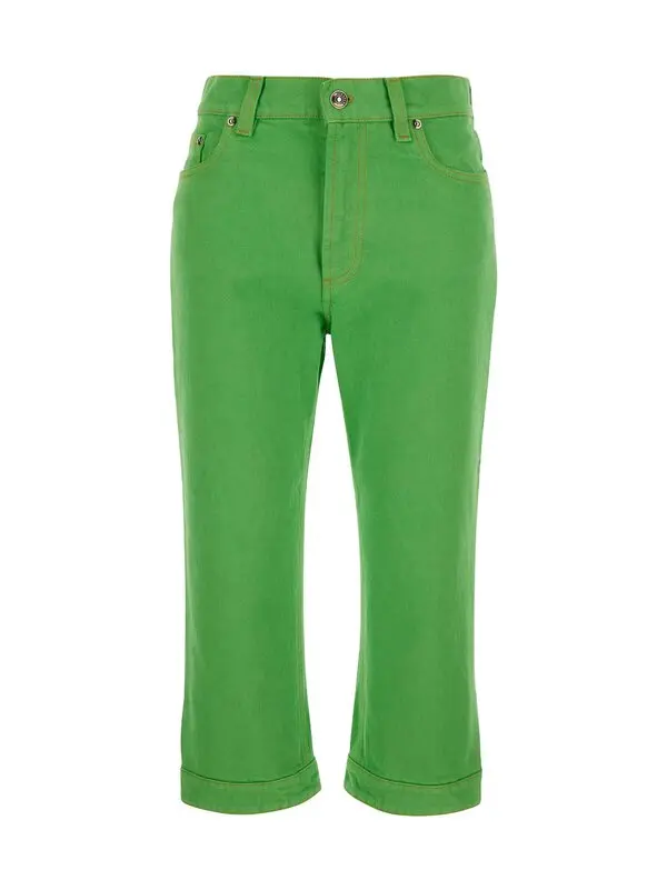 Versace Cotton Five-pocket Jeans With Medusa Patch - Multicolor