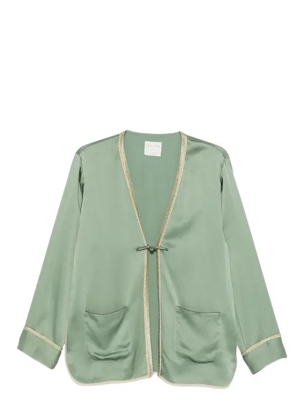FORTE_FORTE Kimono Jacket With Trim Detail - Multicolor
