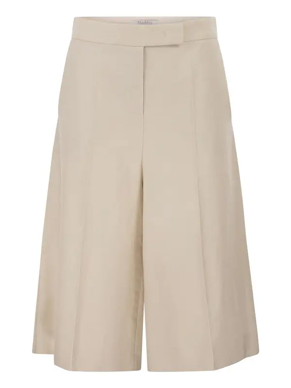 Max Mara Tailored Linen Bermuda Shorts - Multicolor