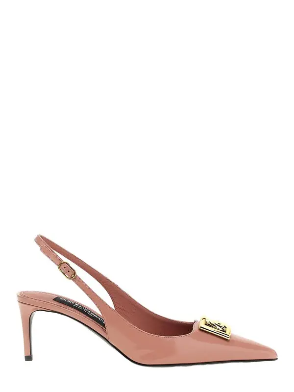 Dolce & Gabbana Lollo Slingback With Dg Logo - Pink
