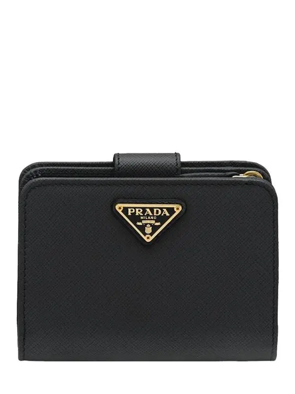 Prada Saffiano Leather Small Wallet - Black