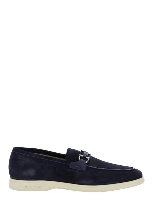 FERRAGAMO Cosimo Suede Loafers With Metallic Hooks - Multicolor