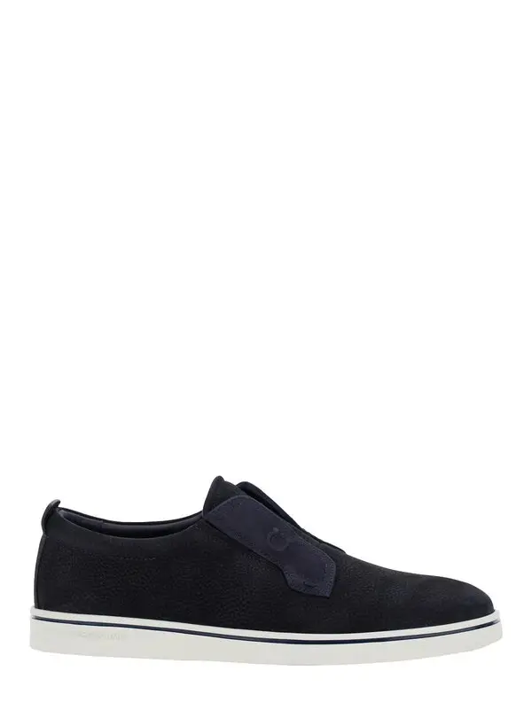 FERRAGAMO Alfie Grained Leather Slip-on Shoes - Multicolor