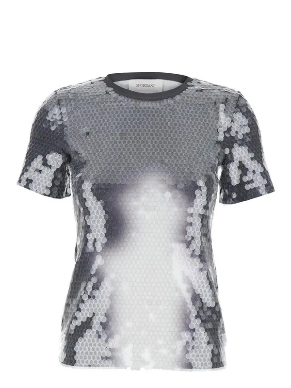 Sportmax Sequined Tech Fabric T-shirt - Multicolor