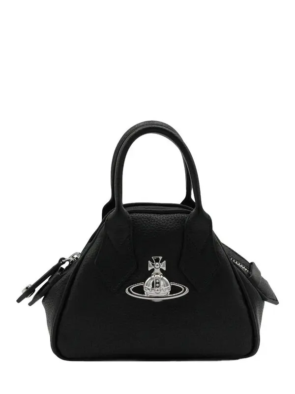 VIVIENNE WESTWOOD Textured Orb Plaque Tote Bag - Black