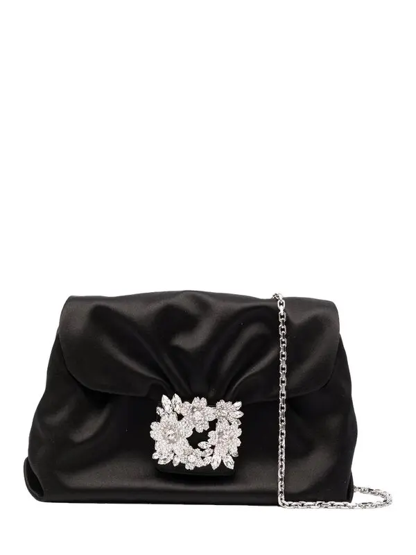 ROGER VIVIER Rv Bouquet Satin Clutch - Multicolor