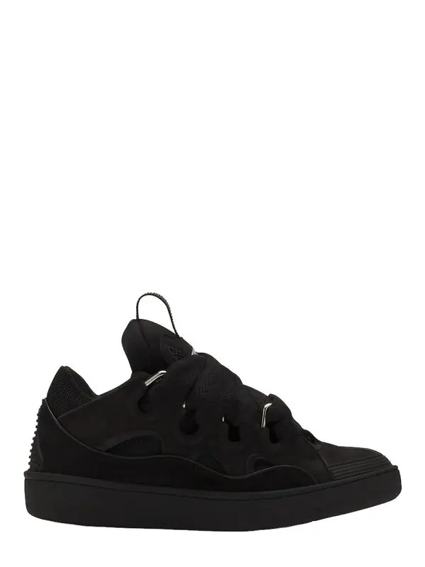 LANVIN Low-top Sneakers With Tonal Cap Toe - Black