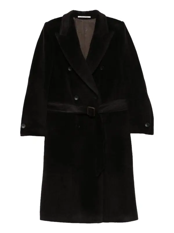 Tagliatore Double-breasted Alpaca Blend Coat - Brown