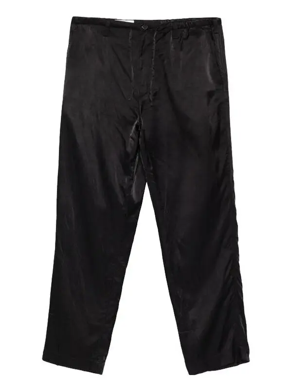 Dries Van Noten Cotton & Viscose Wide-leg Trousers - Black