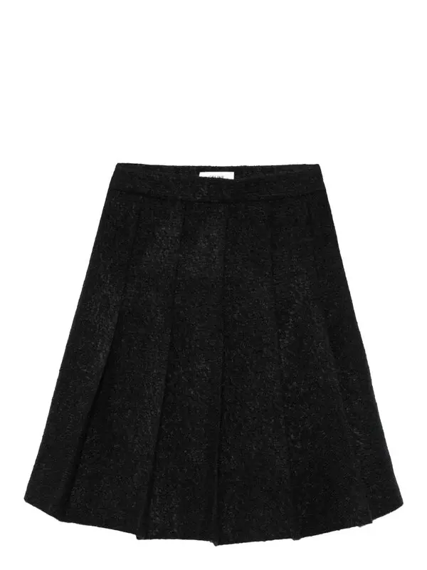 Celine Pleated Wool Skirt - Multicolor