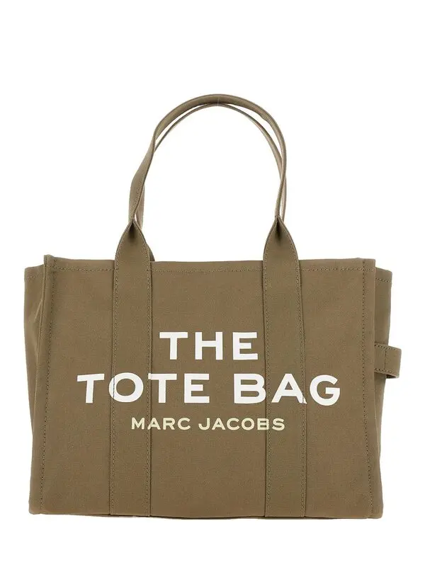 Marc Jacobs Large Tote Bag With Contrast Logo Print - Green