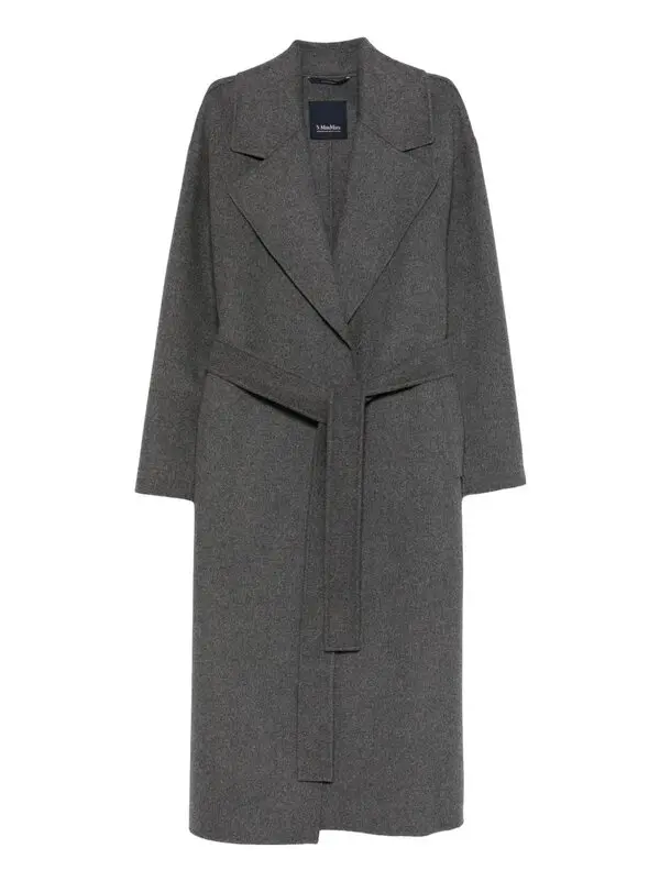 Max Mara Wool Belted Coat - Multicolor