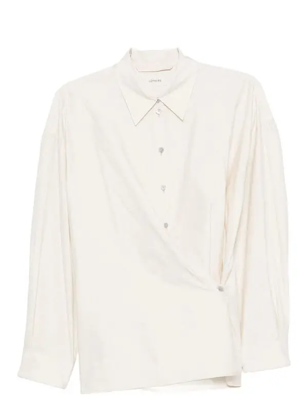 LEMAIRE Silk Cotton Blend Shirt - Cream
