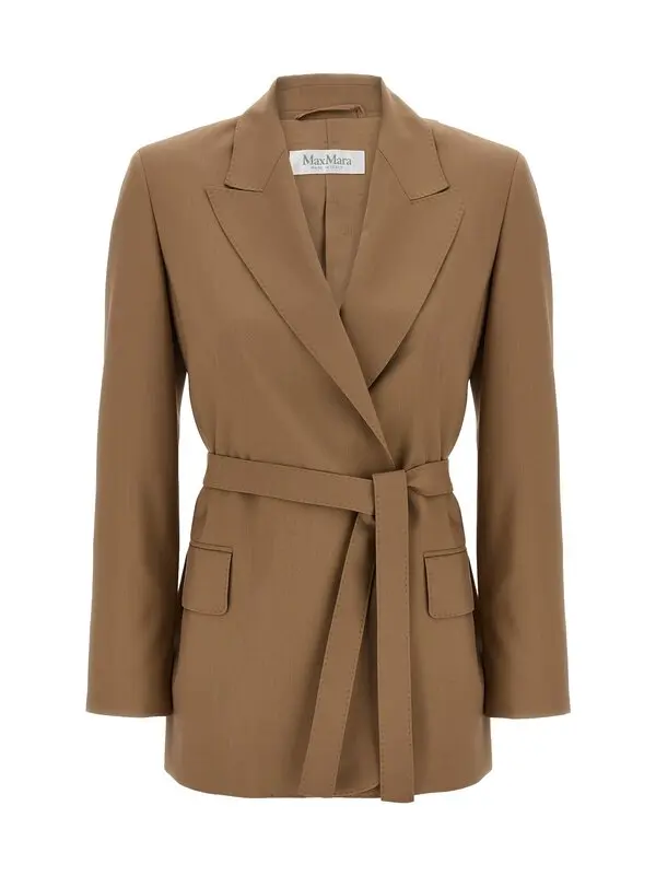 Max Mara Talento Wool Blazer - Brown