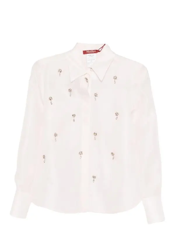 Max Mara Embellished Silk Blend Shirt - Multicolor