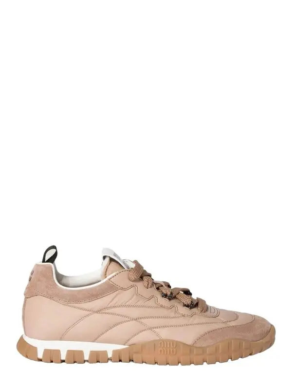 Miu Miu Technical Fabric And Suede Sneakers - Multicolor