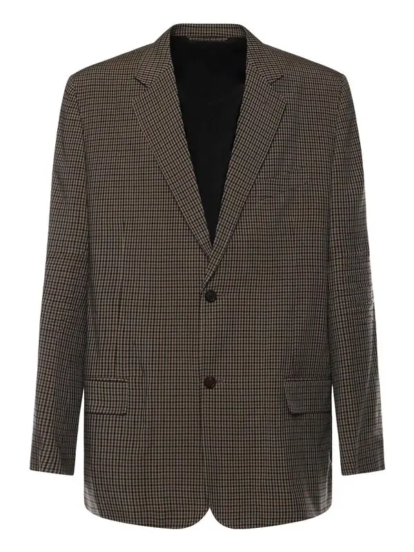 Balenciaga Checked Blazer - Brown