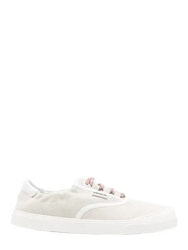 Moncler Lace-up Round Toe Sneakers - Cream