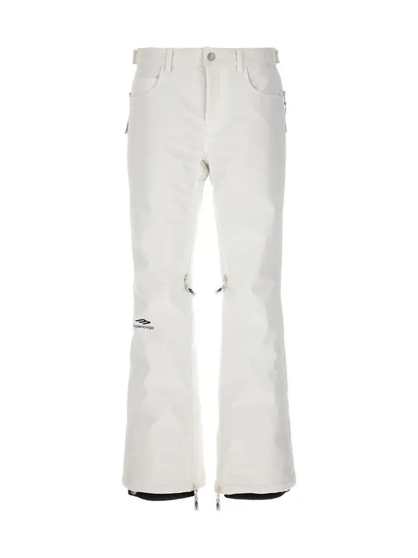 Balenciaga 5-pocket Ski 3b Sports Icon Flared Leg Trousers - White
