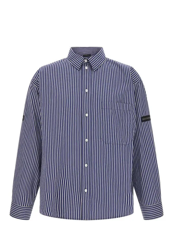 Balenciaga Camicia A Righe - Blue