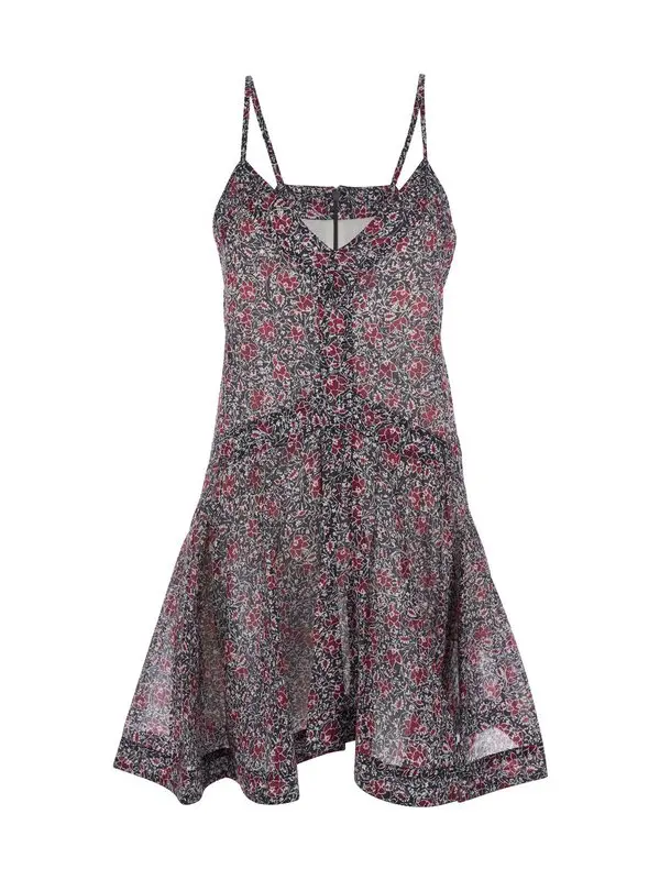 Isabel Marant Étoile Floral Print V-neck Sleeveless Dress - Multicolor