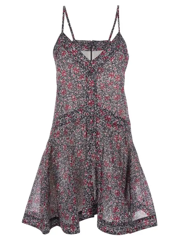 Isabel Marant Étoile Floral Print V-neck Sleeveless Dress - Multicolor