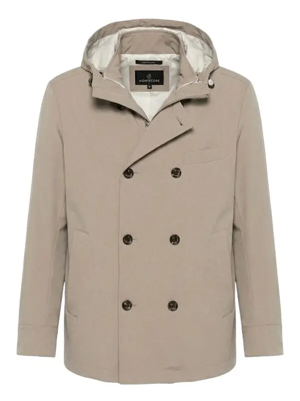 MONTECORE Double-breasted Jacket With Hood - Multicolor