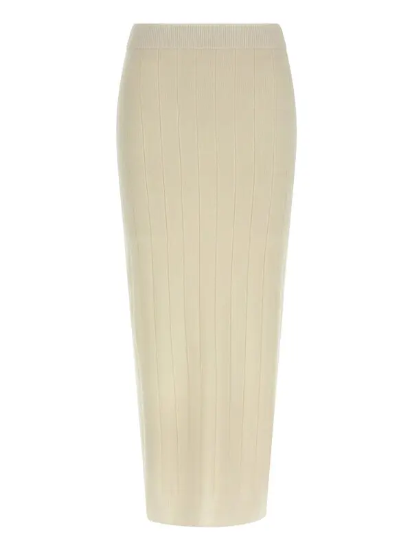 Max Mara Sante Cashmere Midi Skirt - White