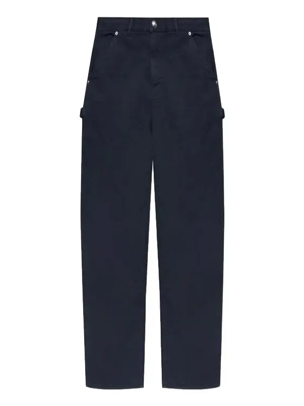 Moncler Straight-leg Trousers With Patch Pockets - Blue