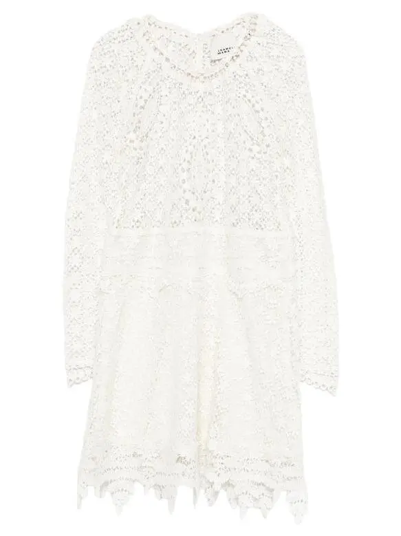 Isabel Marant Étoile Floral Lace Construction Day Dress - White