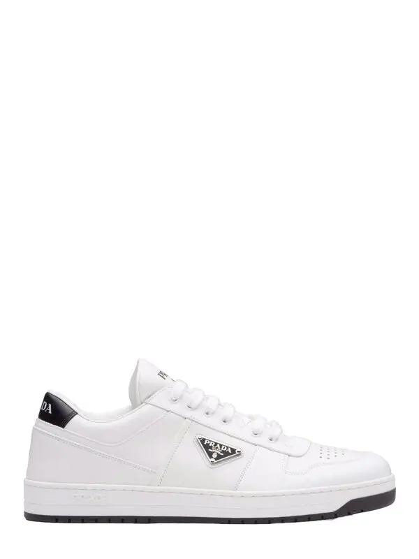 Prada Downtown Calf Leather Sneakers - White