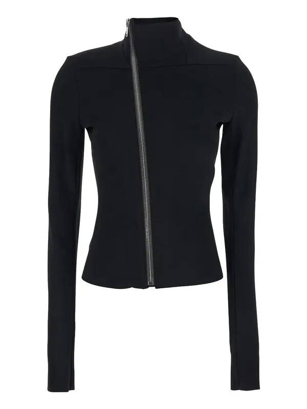 Rick Owens Asymmetrical Zip High Collar Jacket - Multicolor