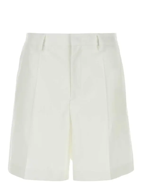 Valentino Garavani Wool Blend Bermuda Shorts - White