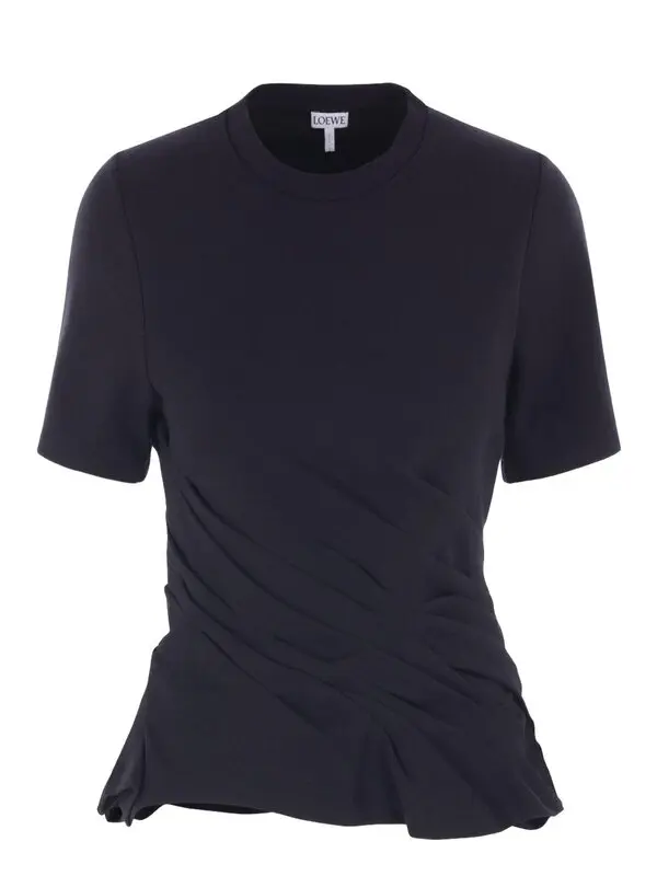 Loewe Cotton Blend T-shirt With Anagram Embroidery - Multicolor