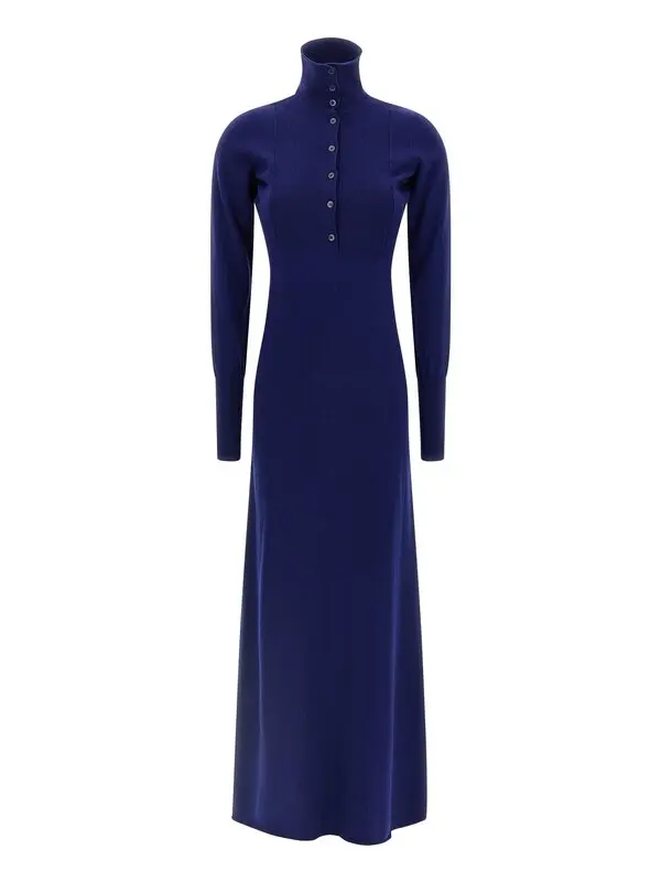 TOM FORD Long Cashmere Polo Dress - Blue