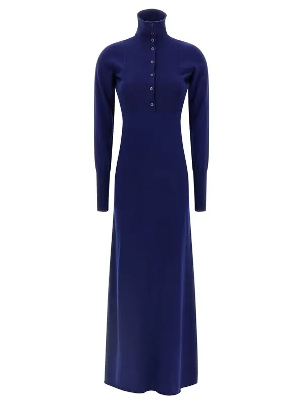 TOM FORD Long Cashmere Polo Dress - Blue