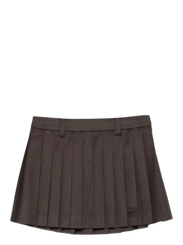 Miu Miu Wool Mini Skirt - Multicolor