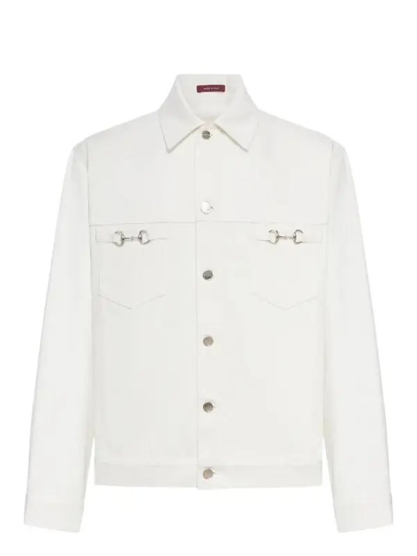 Gucci Denim Jacket With Horsebit Detail - Multicolor
