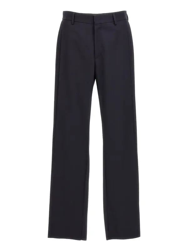 Fendi Wool Crêpe Tailored Pants - Blue