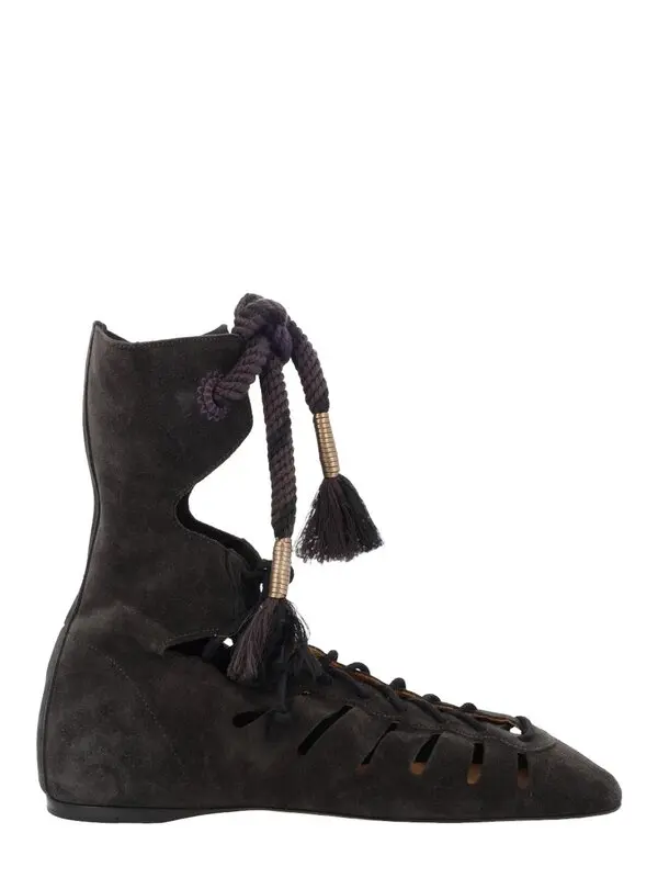 Isabel Marant Étoile Liade Suede Lace-up Boots - Black