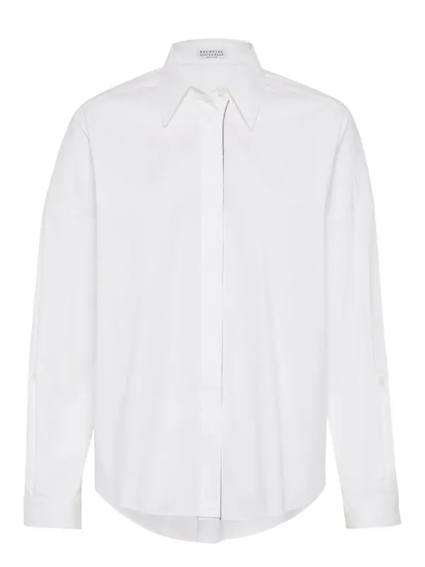 Brunello Cucinelli Embellished Cotton Shirt - Multicolor