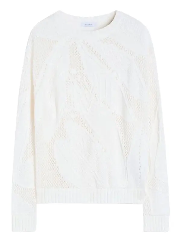 Max Mara Cotton Crewneck Sweater - Multicolor