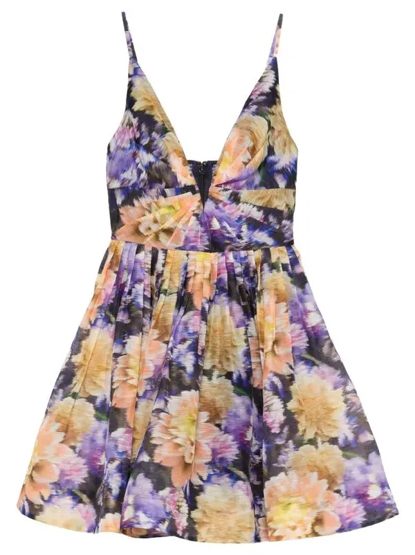 Zimmermann Luna Printed Mini Dress - Multicolor